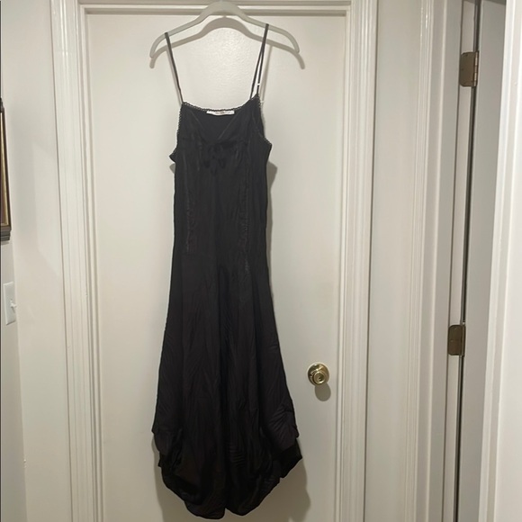 Luna Luz | Dresses | Luna Luz Eggplant Crinkled Tie Asymmetrical ...